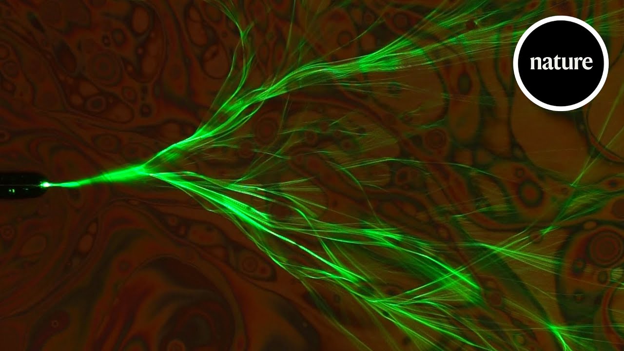 The laser show in a soap bubble