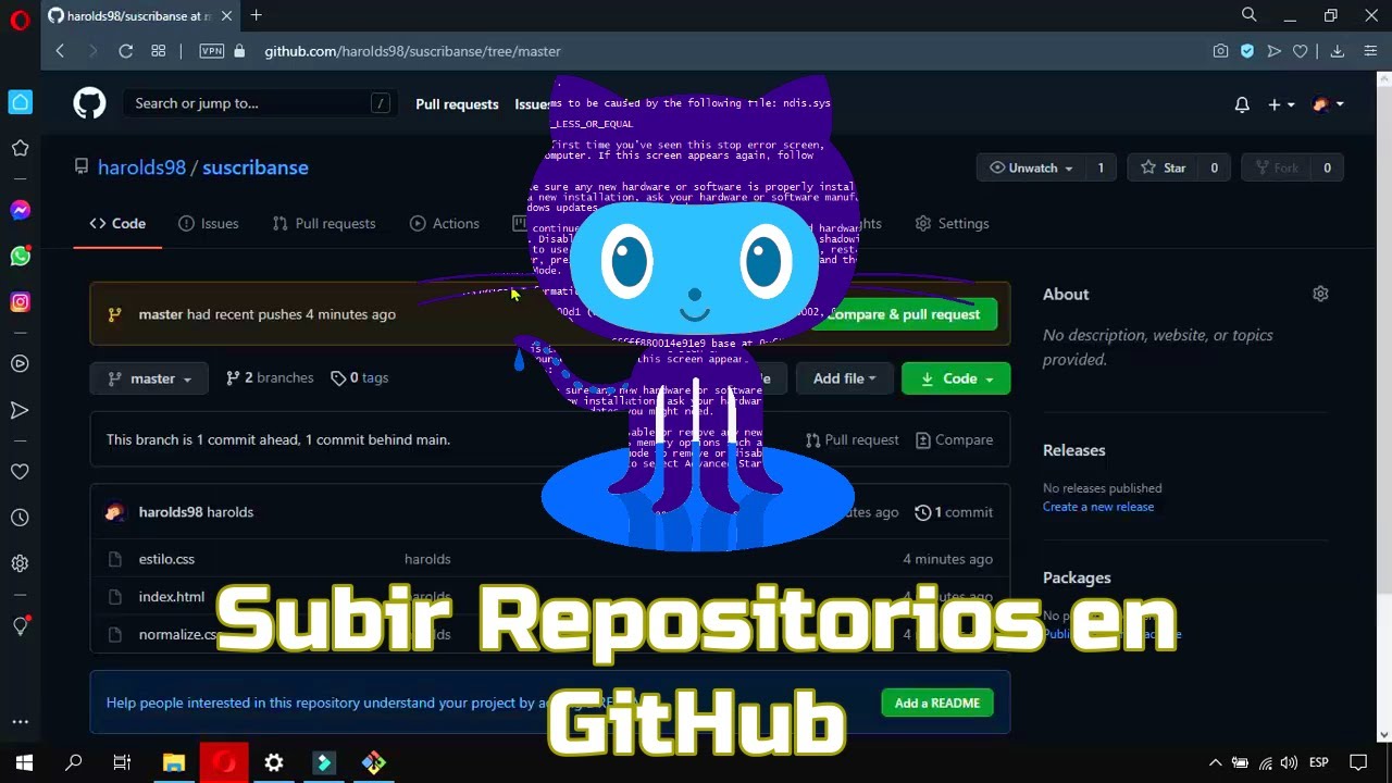 Cómo Subir un Proyecto a GitHub con Git desde Visual Studio Code o Git Bash 2025 Crea Repositorios ✅