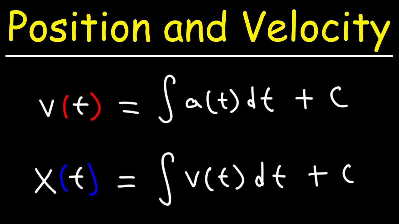Velocity and Position From Acceleration By Integration - Physics and Calculus