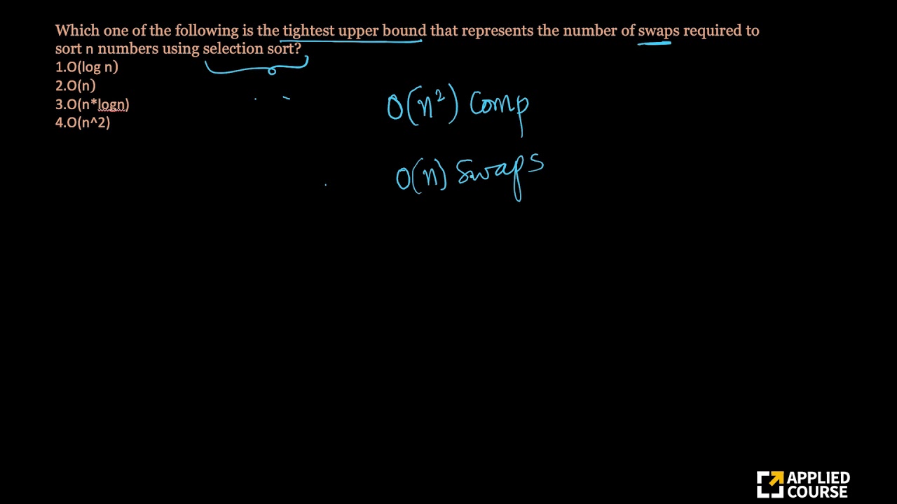 Solved Problem 1 | Selection Sort | Appliedcourse