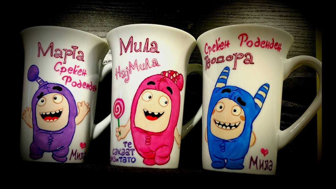 How to paint Oddbods on ceramic mugs thumbnail