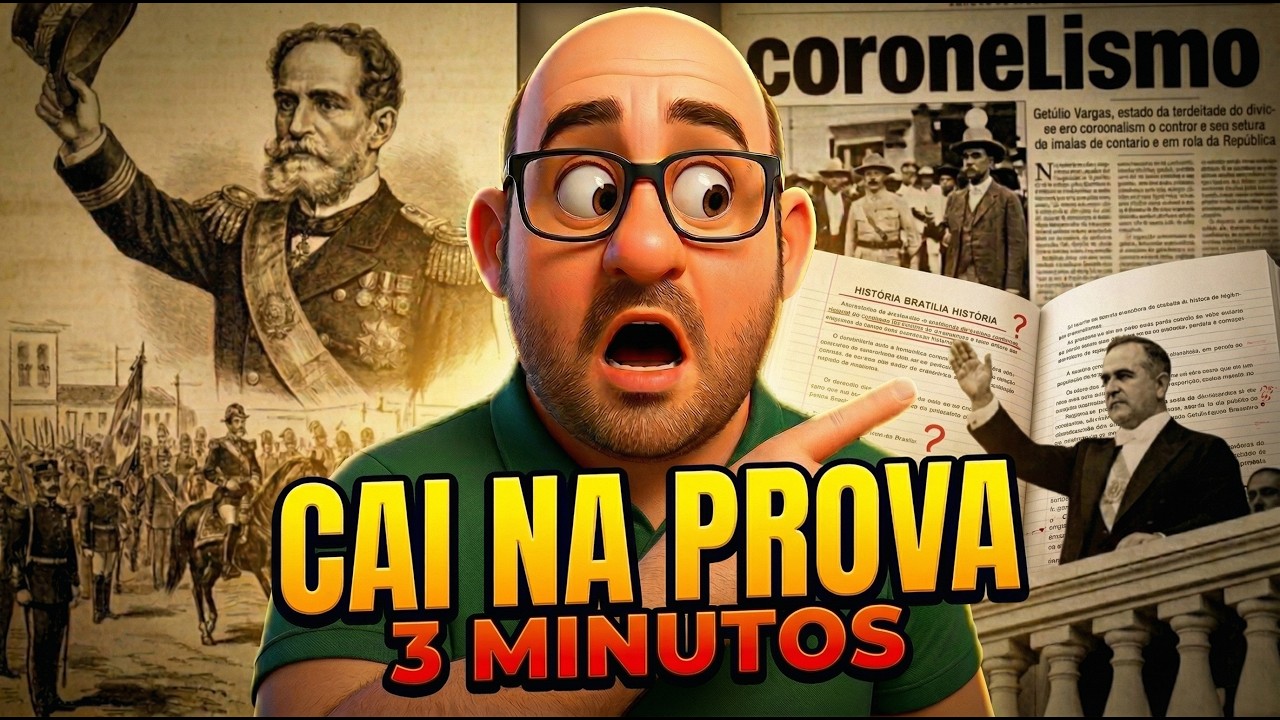REVISÃO DE HISTÓRIA EM 3 MINUTOS CAI NA PROVA!