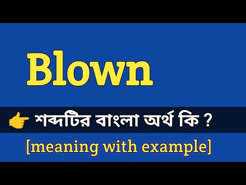 Blown Meaning in Bengali With Example || Blown শব্দটির বাংলা অর্থ কি হবে ?