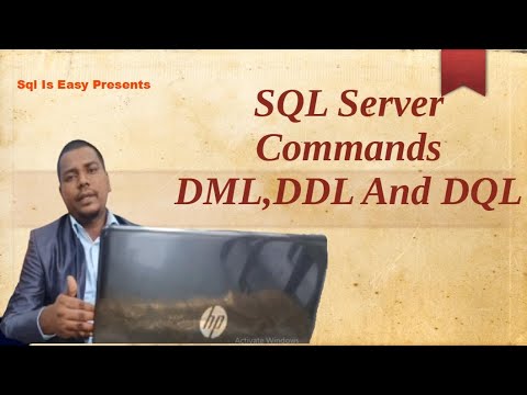 understanding DML,DDL and DQL in sql server