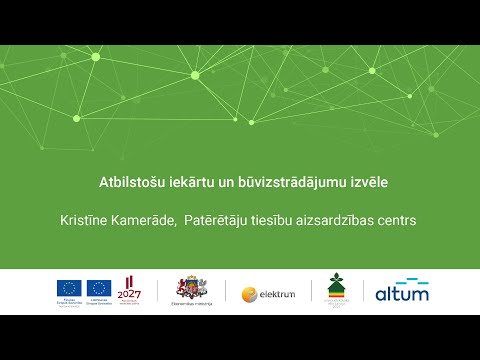 Atbilstošu iekārtu un būvizstrādājumu izvēle
