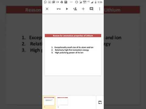 Anomalous properties of Li