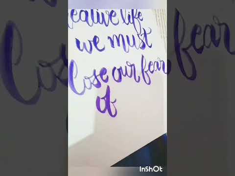 Purple Calligraphy with Brush Pens #artbyekaashi