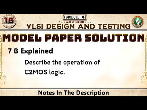 7 b Model Paper Solution Explained Module 4 6th Sem VLSI Design & Testing ECE 2022 Scheme VTU