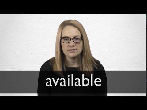 How to pronounce AVAILABLE in British English