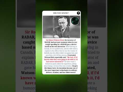 He Invented RADAR… Then Got Caught by It! | #fact #facts #shorts