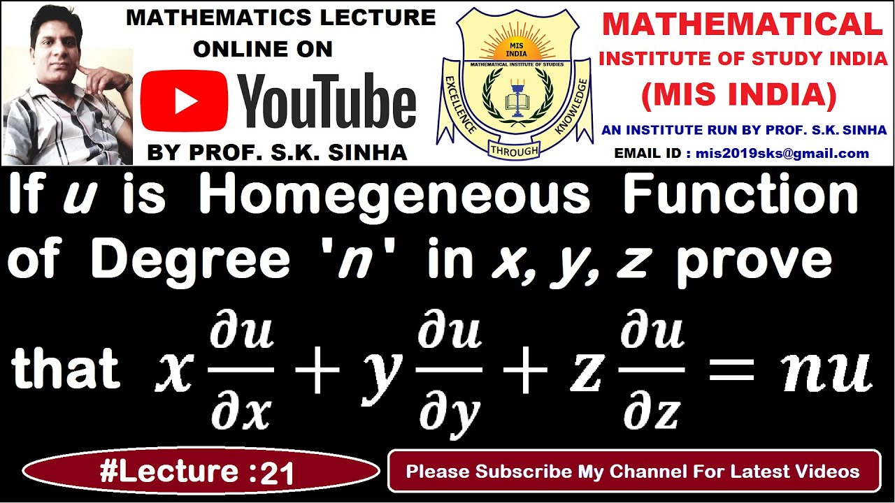 Partial Differentiation | Most Most Important Problem# 4 | Multivariable Calculus | Lecture - 21