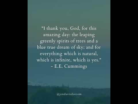 Before You Scroll, Watch This: Exploring E.E. Cummings' Poem on Gratitude