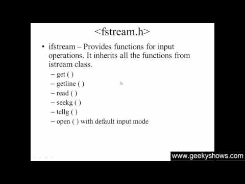 Learn 181 fstream header file and its classes in C Hindi - Mind Luster