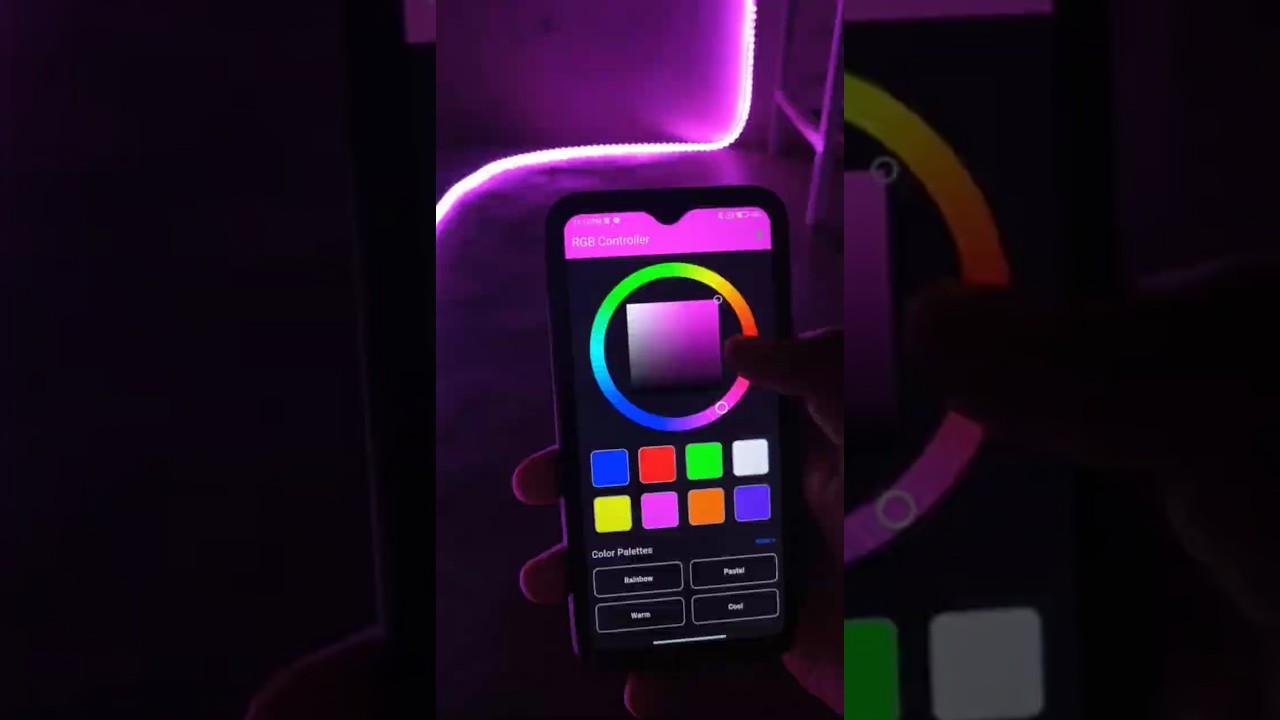 Flutter IoT App - RGB LED Controller app using ESP32 and WS2812B #flutter #iot #flutterui