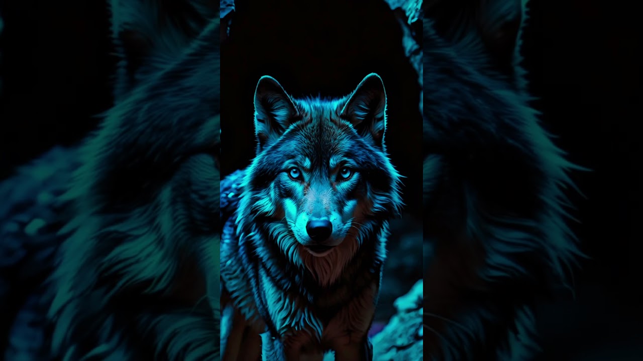 #wolf in #dark #cave #aiartist #ai #mystic #art #wallpaper #cinema #3d #design