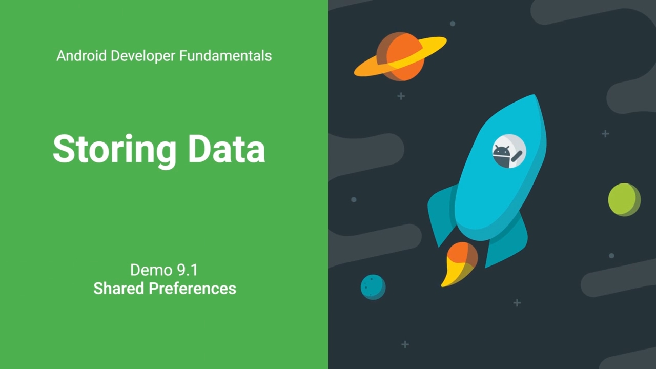 Shared Preferences DEMO (Android Development Fundamentals, Unit 4: Lesson 9.1)