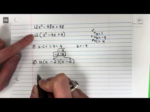 Factor 12x^2-48x+48 // Algebra I STAAR 2023 // 24 #factoring