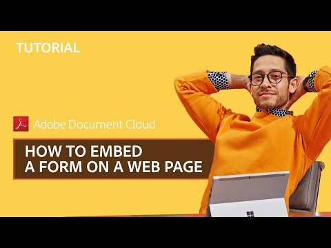 How to embed a form into website or web page: Acrobat Sign tutorial