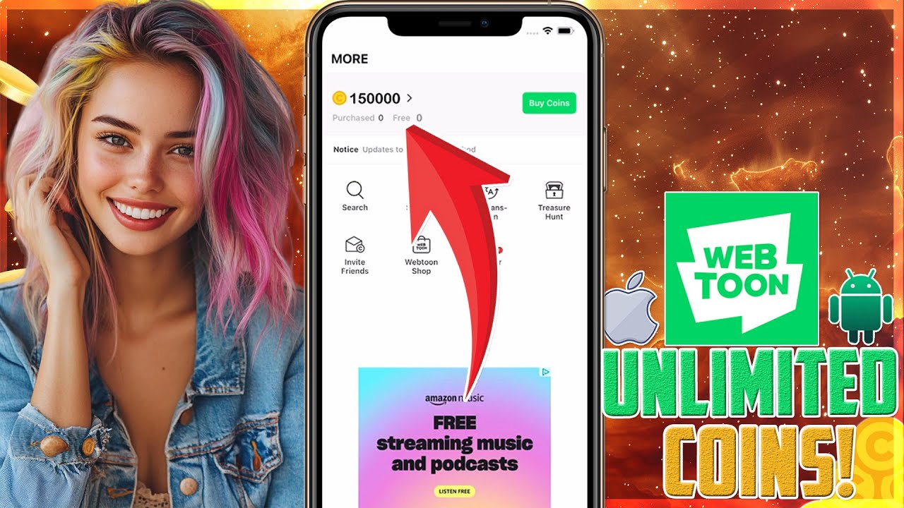 Webtoon Hack/Mod Apk - How I Got Webtoon Free Coins Guide (iOS, Android) 2025 Tutorial