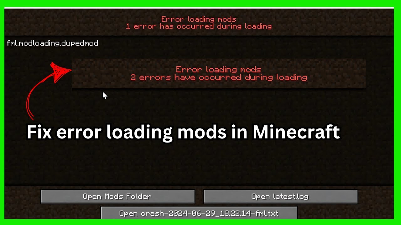 How to fix error loading mods in Minecraft (Full Guide)