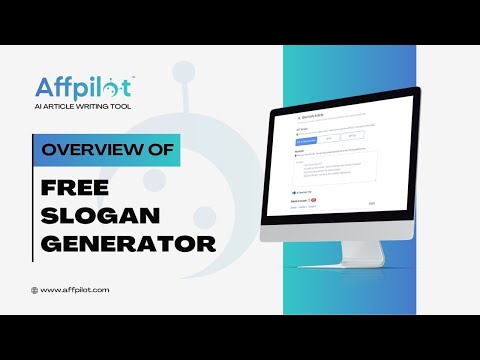 Free Slogan Generator | Affpilot | AI Article Writing Tool