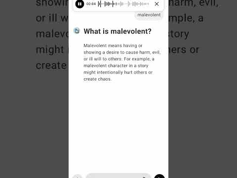 What is malevolent?