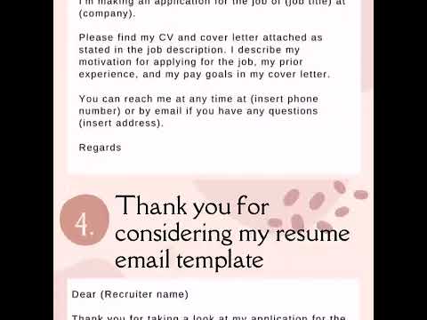 Sending A Resume Or Cv By Email? Check Out These Templates!