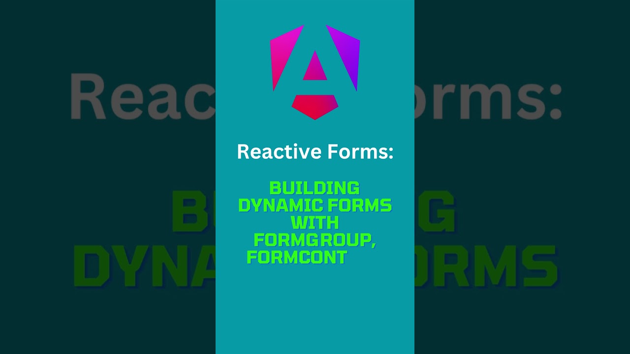 Reactive Forms: Building dynamic forms with FormGroup, FormControl #Angular #ReactiveForms#FormGroup