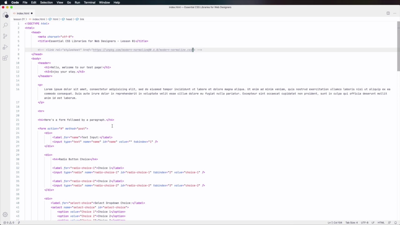 1.3 Modern Normalize