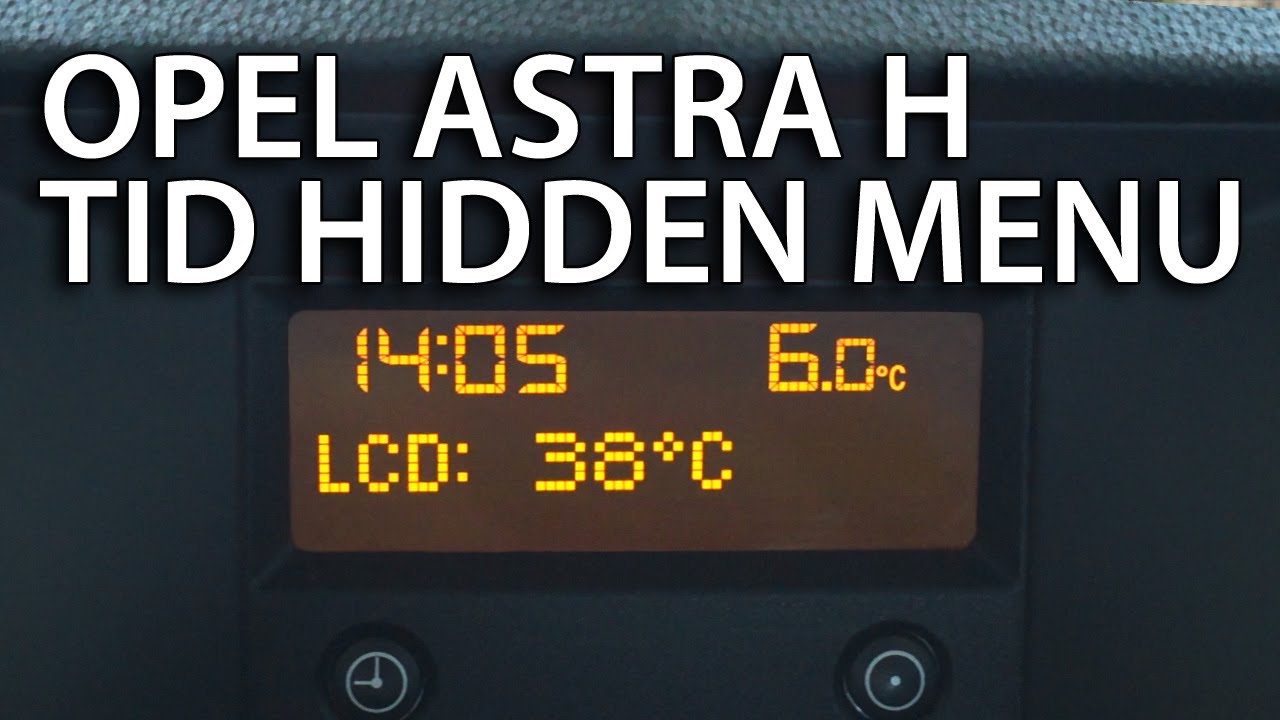 How to enter hidden service menu Opel Astra H CD30 & TID (triple information display Vauxhall)