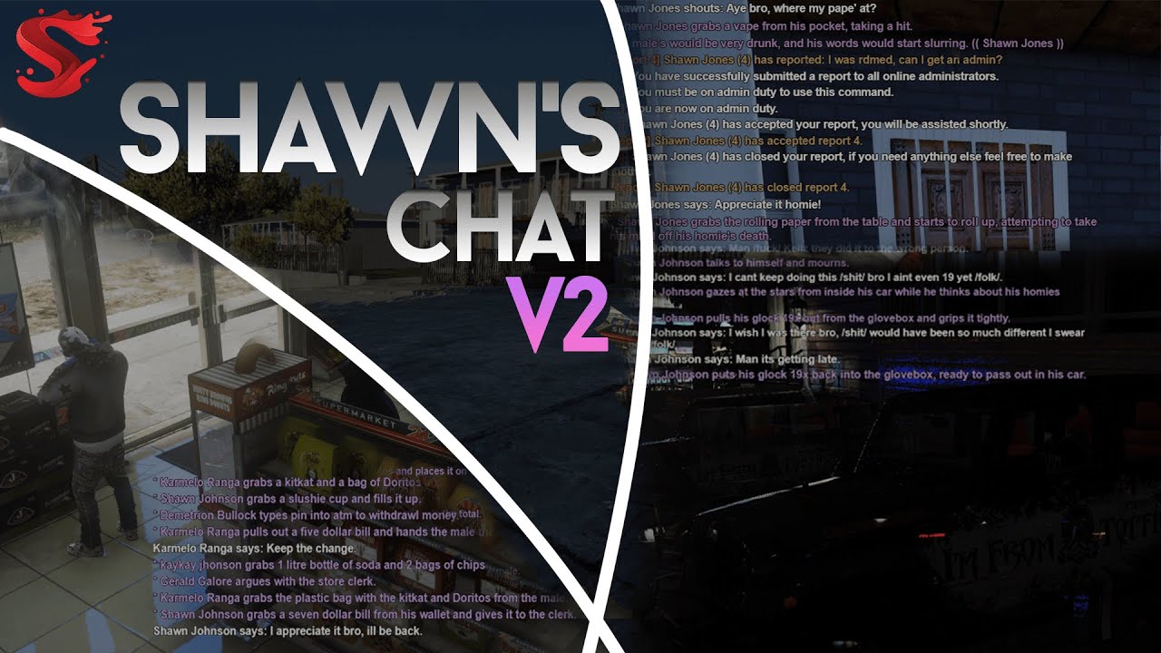 [ESX] Shawn's Chat V2 | Windy City, YBN, GTAW Chat | FiveM Script