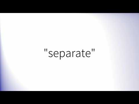 How to pronounce 'Separate' in British English
