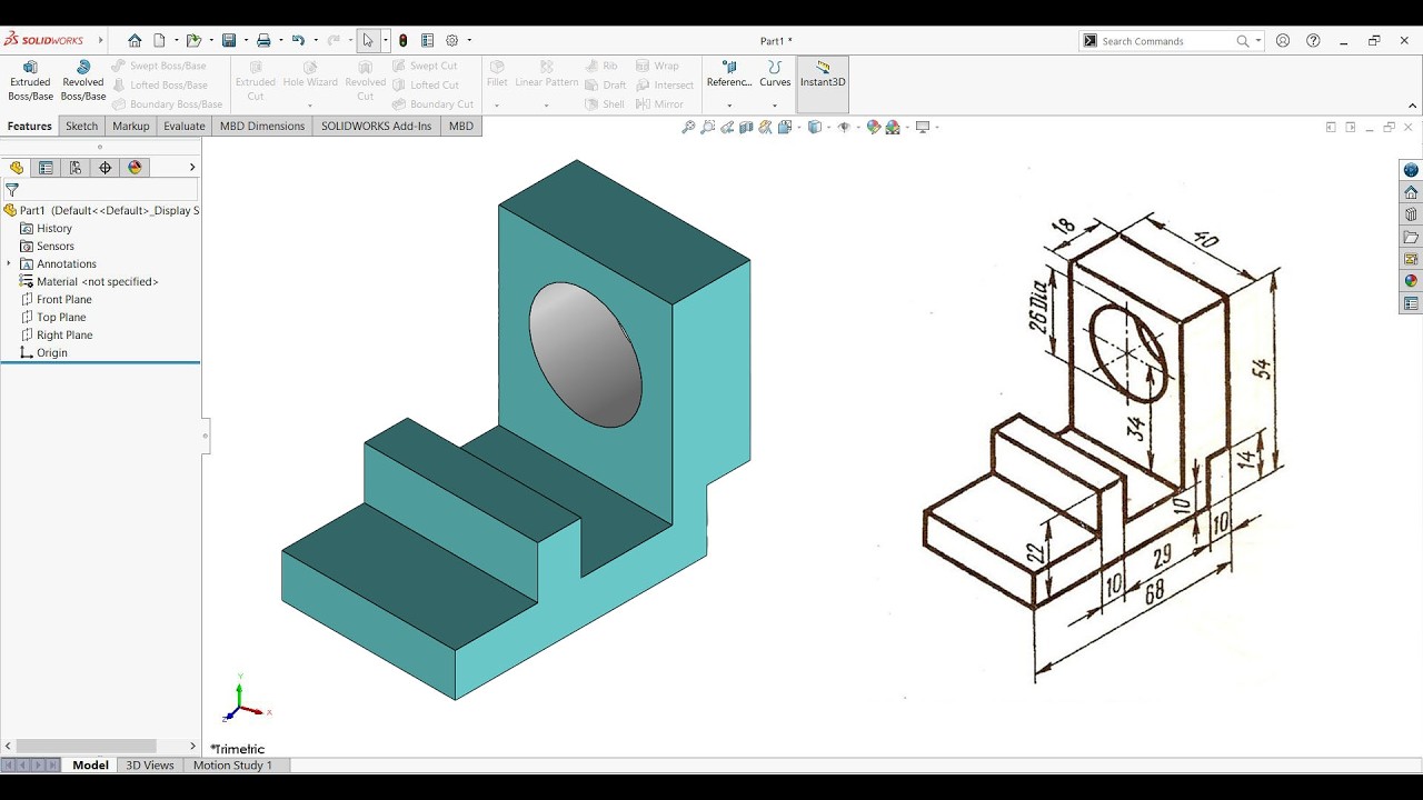 Solidworks part modeling tutorial-43#jscadcam #Solidworkstutorial #Solidworkspartmodeling