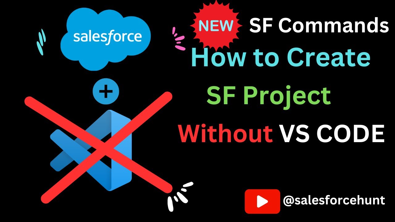 How to Create SF Project Without VS Code Using SF Commands? | @SalesforceHunt | #sfdx | #sf