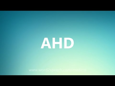 AHD - Medical Meaning