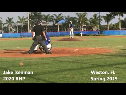Jake Isenman (2020 RHP) *GAME HIGHLIGHTS* Weston, FL / Elite Squad Travel Baseball