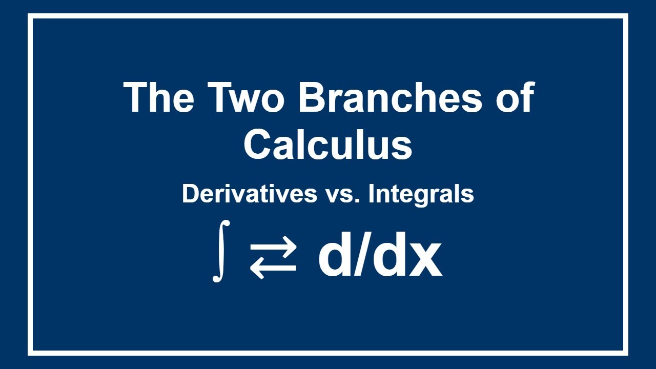 Calculus Explained: Derivatives vs. Integrals - The Two Branches of Calculus