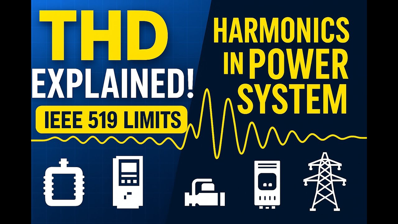 Harmonics in Power Systems Explained | THD, TDD, IEEE 519 Limits, Mitigation | Complete Tutorial”