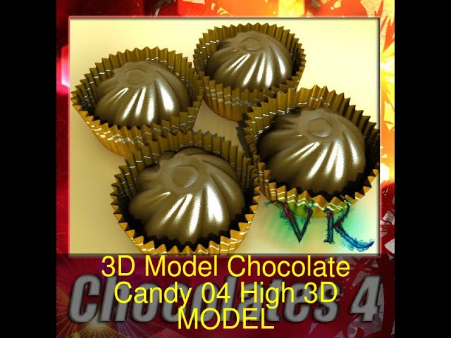 3D Model Chocolate Candy 04 High res 3D Model - FlatPyramid