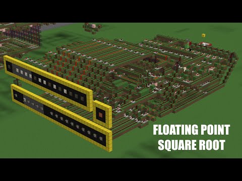Redstone floating point square root calculator IEEE754 Half Precision format
