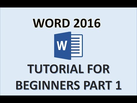 Word 2016 - Tutorial for Beginners - How To Use Microsoft Office 365 - MS Document MOS Exam Playlist