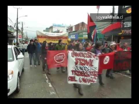 Con normalidad se realizó en Valdivia la marcha del Día del Trabajador