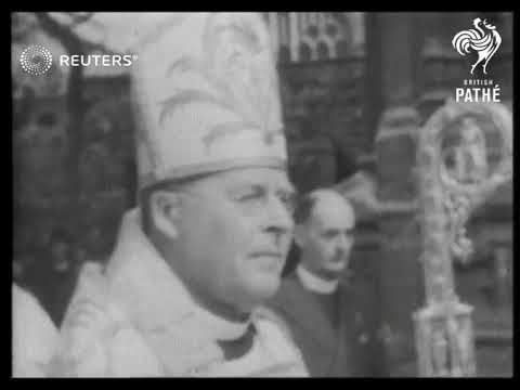 RELIGION: New Archbishop of Canterbury enthroned (1942)