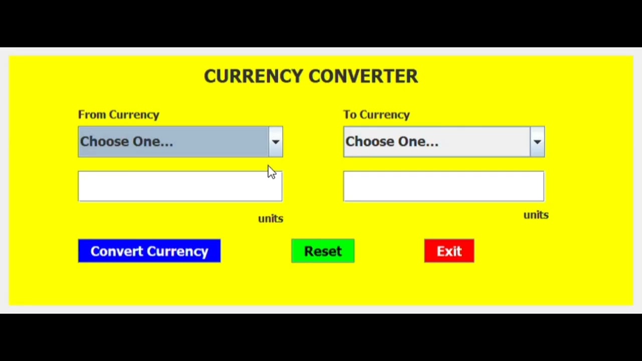 currency converter using java