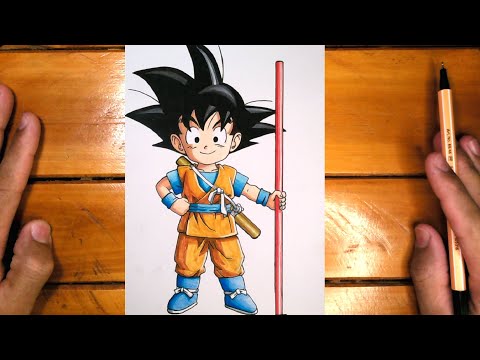 Cómo dibujar el nuevo Goku, Dragonball daima 😲