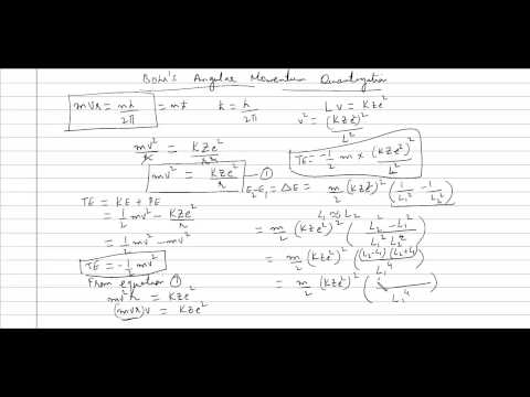 Bohr's Angular Momentum Quantization Principle