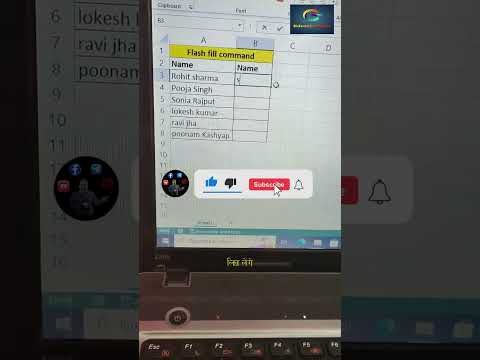 "Excel Flash Fill Made Easy with Keyboard Shortcuts 💻🔥"?