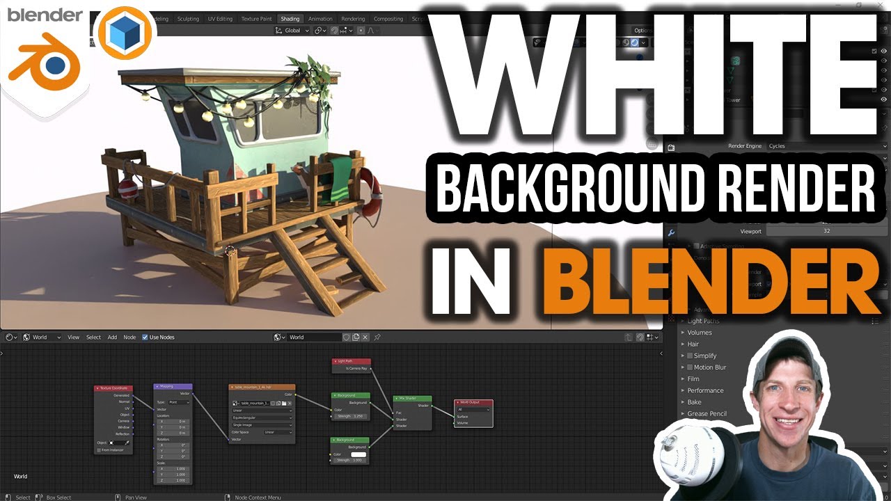 Rendering with a WHITE BACKGROUND in Blender! (Easy Setup)