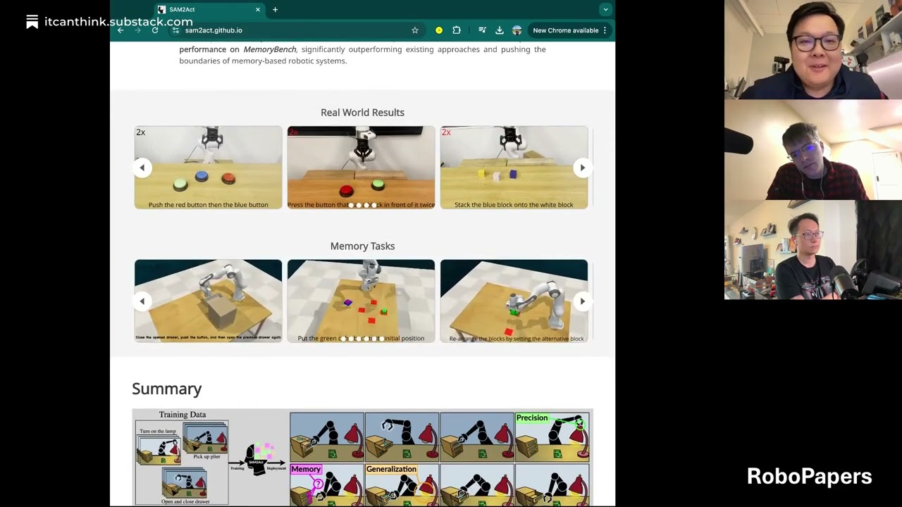 RoboPapers Episode 1: SAM2Act with Jiafei Duan