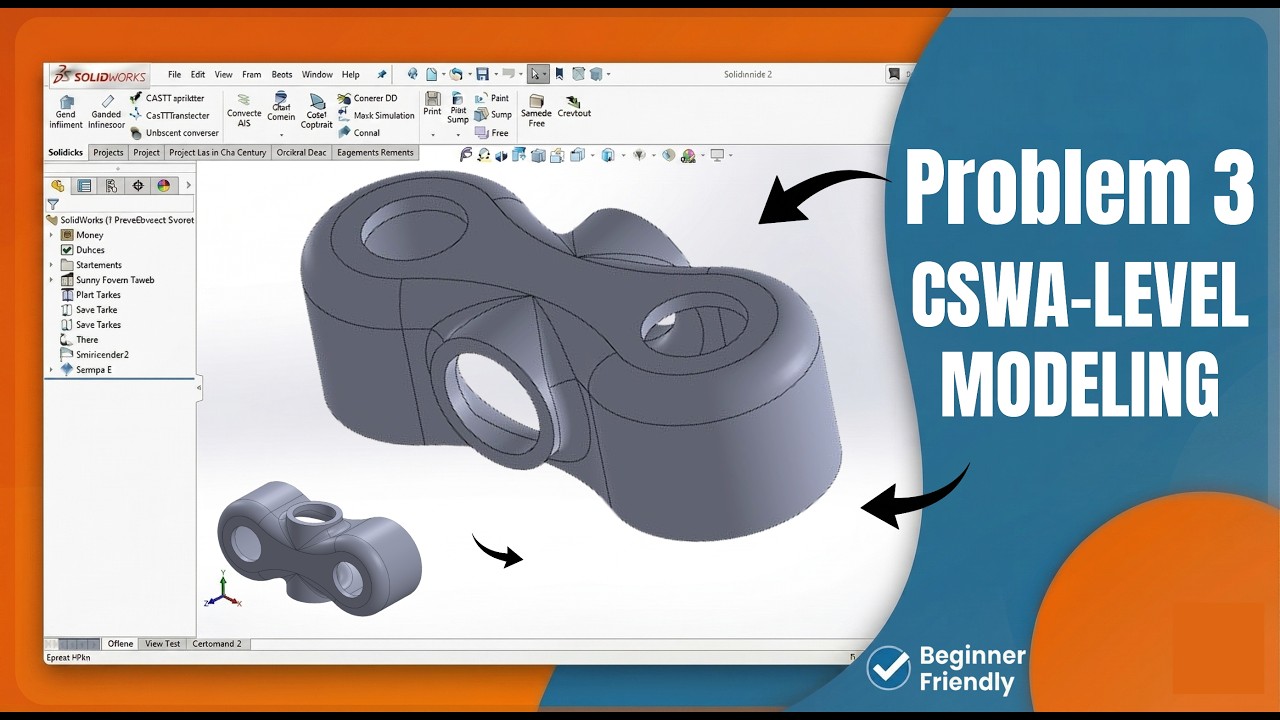 SolidWorks Practice Problem 2 | CSWA-Level Step-by-Step Solution